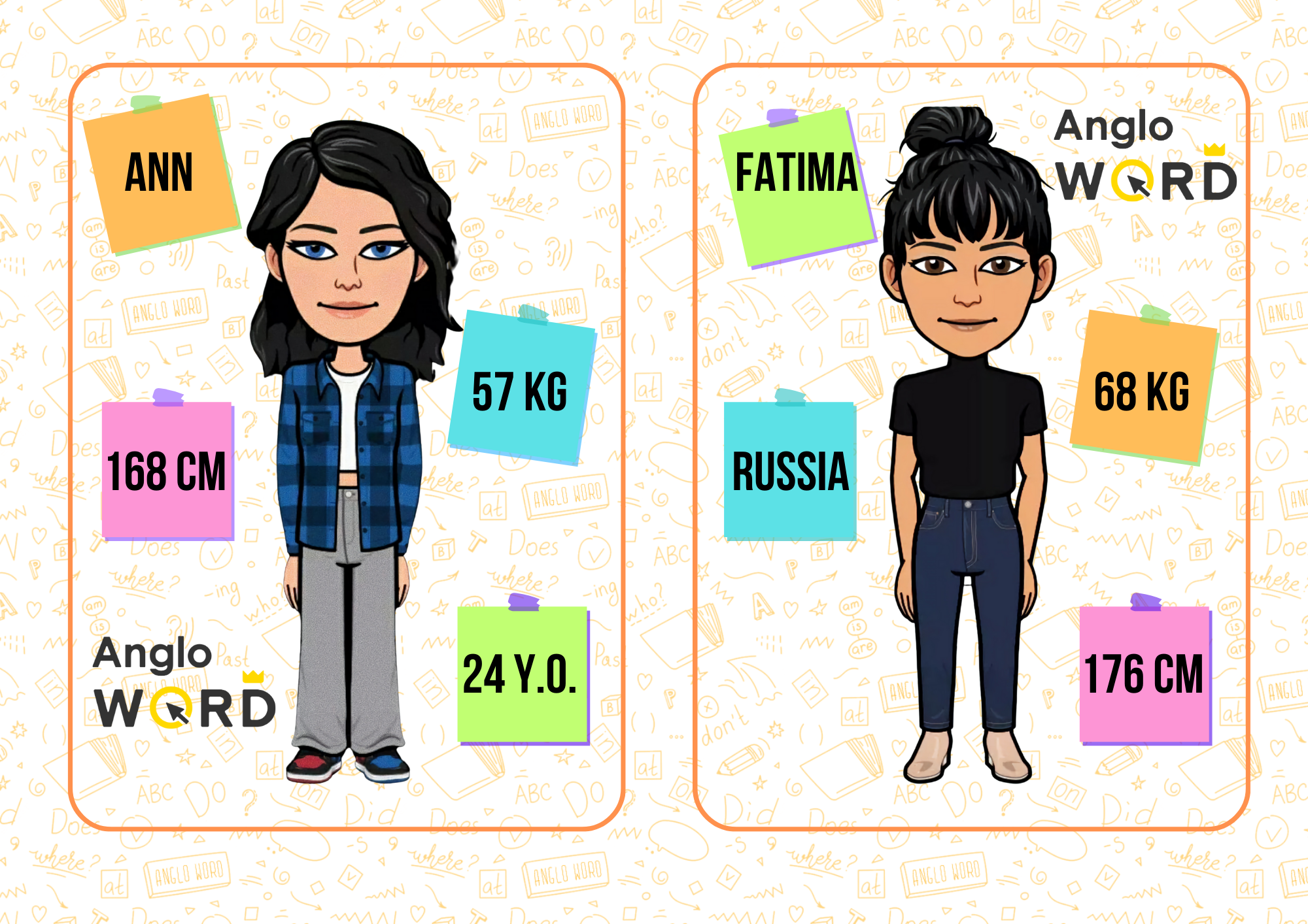 Bitmoji cards » Англо WORD