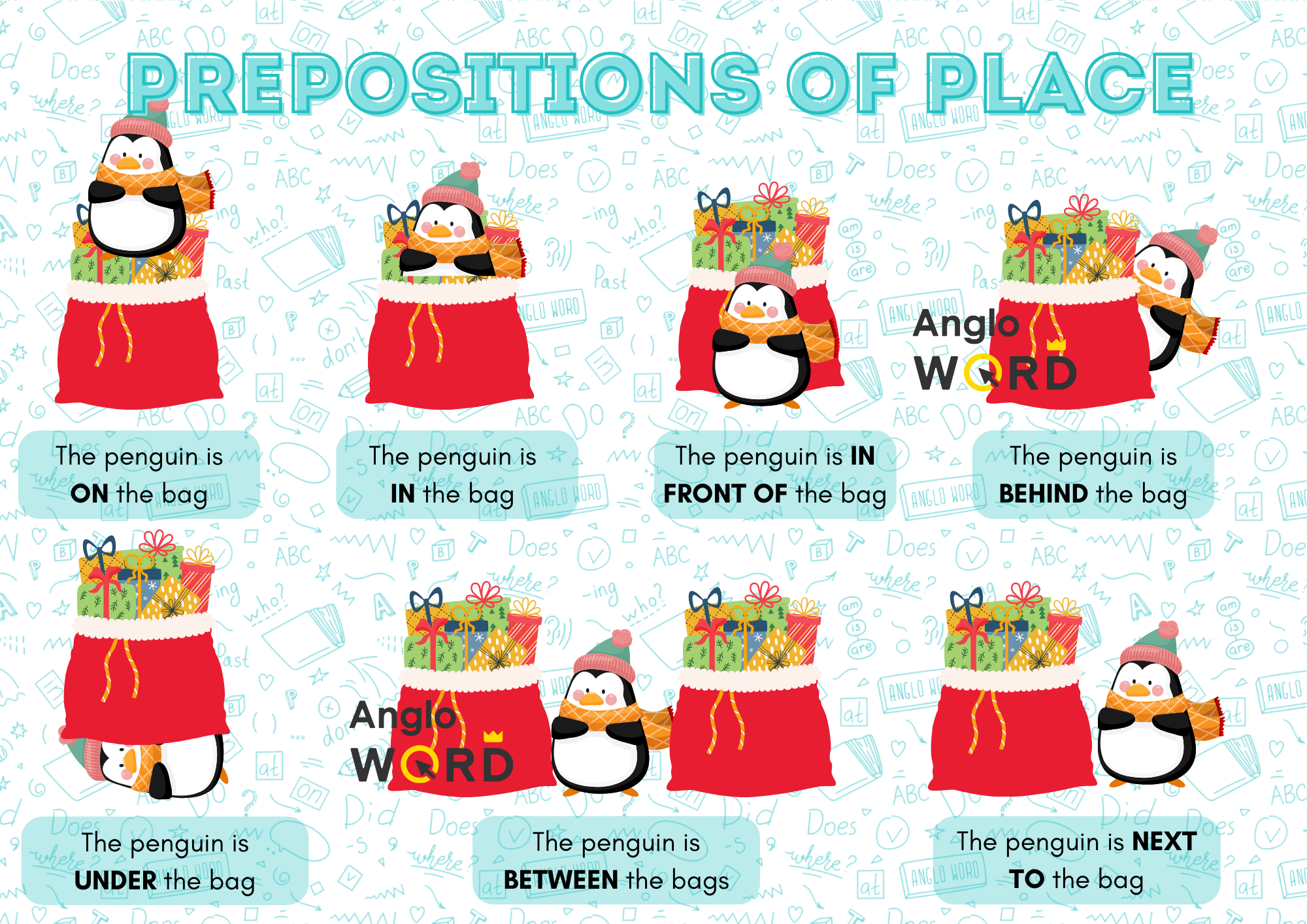 Prepositions of Place & Christmas ️ » Англо WORD